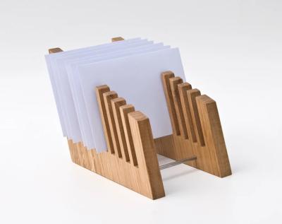 China Office Desk Organization Made Stylish with Wooden File Holder and Printing Function for sale