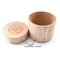 China Handmade Solid Wood Candle Jar Vintage Design Painted Technique Oak Material Hot Item for sale
