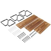 China Household Essential Qingdao Vitalucks Solid Surface Wood Floating Wall Shelf Set of 3 for sale