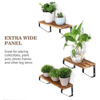 China Household Essential Qingdao Vitalucks Solid Surface Wood Floating Wall Shelf Set of 3 for sale
