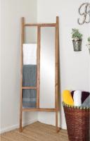 China Bathroom Leaning Dressing Mirror Ladder Modern Design Style Wooden Frame with Mirror for sale
