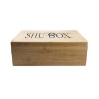 China Wooden Structure Custom Handmade Rectangle Shoe Box With Laser Engraved Printing for sale