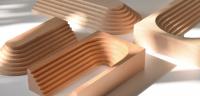China Modern Design Custom Wood Home Decor Graphic Illustration Art Decor Arch Sculpture for sale