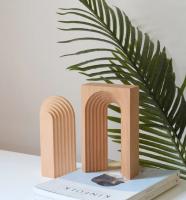 China Modern Design Custom Wood Home Decor Graphic Illustration Art Decor Arch Sculpture for sale