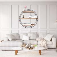 China Floating Hanging Shelf for Picture Frames and Displaying Sundries in Wooden Metal for sale