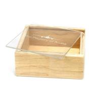 China Gift Craft TIMBER Wooden Storage Box with Sliding Lid Custom Size and Unfinished for sale