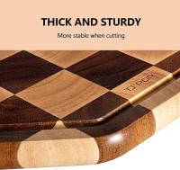 China Customized 12X12X0.8 Inch Acacia Wooden Cutting Octagon Serving Board with Juice Groove for sale