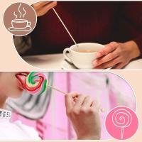 China 100PCS 6inch Rock Candy Sticks with Ball Wood Swizzle Sticks Modern and Simple Design for sale