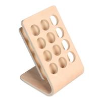 China Silk-screen Printing 12 Holes Wooden Essential Oil Bottle Display Stand for Storage Rack for sale