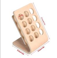 China Silk-screen Printing 12 Holes Wooden Essential Oil Bottle Display Stand for Storage Rack for sale