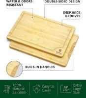 China Custom Service 18X12Inch Bamboo Wood Cutting Board Sustainable Wooden Plain Color for sale