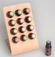 China Silk-screen Printing 12 Holes Wooden Essential Oil Bottle Display Stand for Storage Rack for sale