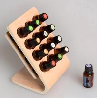 China Silk-screen Printing 12 Holes Wooden Essential Oil Bottle Display Stand for Storage Rack for sale