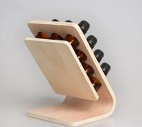 China Silk-screen Printing 12 Holes Wooden Essential Oil Bottle Display Stand for Storage Rack for sale