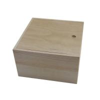 China Custom Logo Printed Pine Wooden Boxes with Sliding Lid Handmade and Plain Wood Color for sale