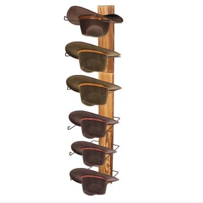 China Functional Design Multifunctional Wall Mount Storage Shelf and Hat Rack for Bamboo for sale