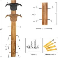 China Functional Design Multifunctional Wall Mount Storage Shelf and Hat Rack for Bamboo for sale