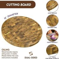 China Custom Service 15 Inch Wooden Cutting Board with Eco-Friendly Design and Juice Groove for sale