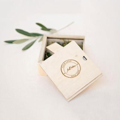 China Customized Small Size Wooden Gift Boxes with Eco-friendly Plywood Material Structure for sale