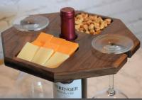 China Wood Wine Holder with High Quantity Advantage Portable Food Serving Tray Wine Bottle Tray for sale