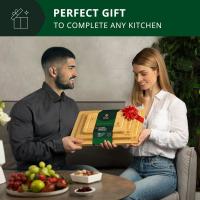 China Extra Large Natural Bamboo Cutting Board Set with Oil Grooves Set of 3 Serving Boards for sale