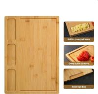 China Popular Custom Service Bamboo Cutting Boards For Kitchen Set Of 3 With Juice Groove for sale