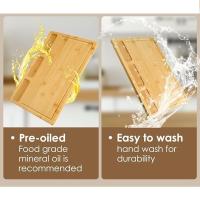 China Popular Custom Service Bamboo Cutting Boards For Kitchen Set Of 3 With Juice Groove for sale