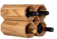 China High Quantity Stackable Wooden Wine Holder for Customizable Made Countertop Wine Rack for sale