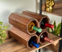 China High Quantity Stackable Wooden Wine Holder for Customizable Made Countertop Wine Rack for sale