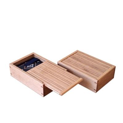 China Customizable Color Wooden Sliding Lid Box for Business Card in Plain Color Custom Order for sale