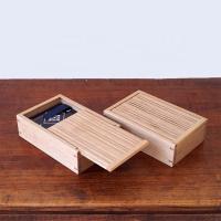 China Customizable Color Wooden Sliding Lid Box for Business Card in Plain Color Custom Order for sale