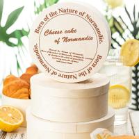 China Common Size Biodegradable Wooden Veneer Chiffon Cake Box for Snack Packaging Solution for sale