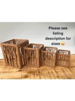 China Wooden Plain Color Candle Lantern for Handmade Tea Light Holders in Laser Cut Design for sale
