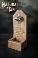 China Wood Handle Beer Bottle Opener Ideal Groomsmen Gift with Personalized Logo Printing for sale
