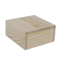 China Wooden Gift Box Craft Storage Box with Sliding Lid Custom Order Accepted 8.4x8.4x4.1cm for sale