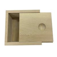 China Wooden Gift Box Craft Storage Box with Sliding Lid Custom Order Accepted 8.4x8.4x4.1cm for sale