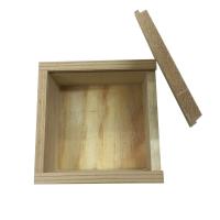 China Wooden Gift Box Craft Storage Box with Sliding Lid Custom Order Accepted 8.4x8.4x4.1cm for sale