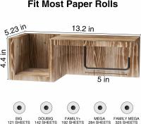 China White Wooden Bathroom Wall Mount Toilet Paper Holder Stand with Flushable Storage Shel for sale