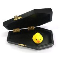 China Unfinished Wood Coffin Box for Customized Plain Black Gift and Cosmetics Packaging for sale