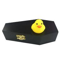 China Unfinished Wood Coffin Box for Customized Plain Black Gift and Cosmetics Packaging for sale