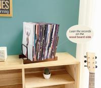 China Wood Record Holder Stand Albums Storage Stand Record Display Rack for Home Decoration Shelf for sale