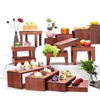 China Customizable Logo Acceptable 3 Tiers Wooden Cake Fruit Display Stand for Dessert for sale