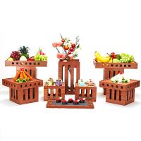 China Customizable Logo Acceptable 3 Tiers Wooden Cake Fruit Display Stand for Dessert for sale