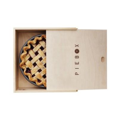 China Light Weight Wooden Pie Boxes Custom Order Accepted for Handmade Food Grade Packaging for sale
