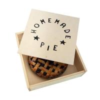 China Light Weight Wooden Pie Boxes Custom Order Accepted for Handmade Food Grade Packaging for sale