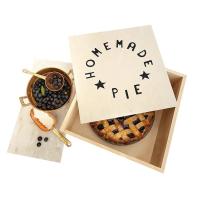 China Light Weight Wooden Pie Boxes Custom Order Accepted for Handmade Food Grade Packaging for sale