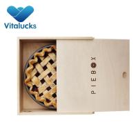 China Light Weight Wooden Pie Boxes Custom Order Accepted for Handmade Food Grade Packaging for sale