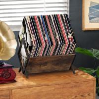 China Wood Vinyl Record Display Rack for Quick Assembly and Storage of Magazine Book Files Albums for sale