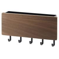 China Custom Entryway Mail Holder for Wall With 5 Key Hooks Wall Mount Mail Letter Key Rack for sale