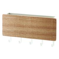 China Custom Entryway Mail Holder for Wall With 5 Key Hooks Wall Mount Mail Letter Key Rack for sale